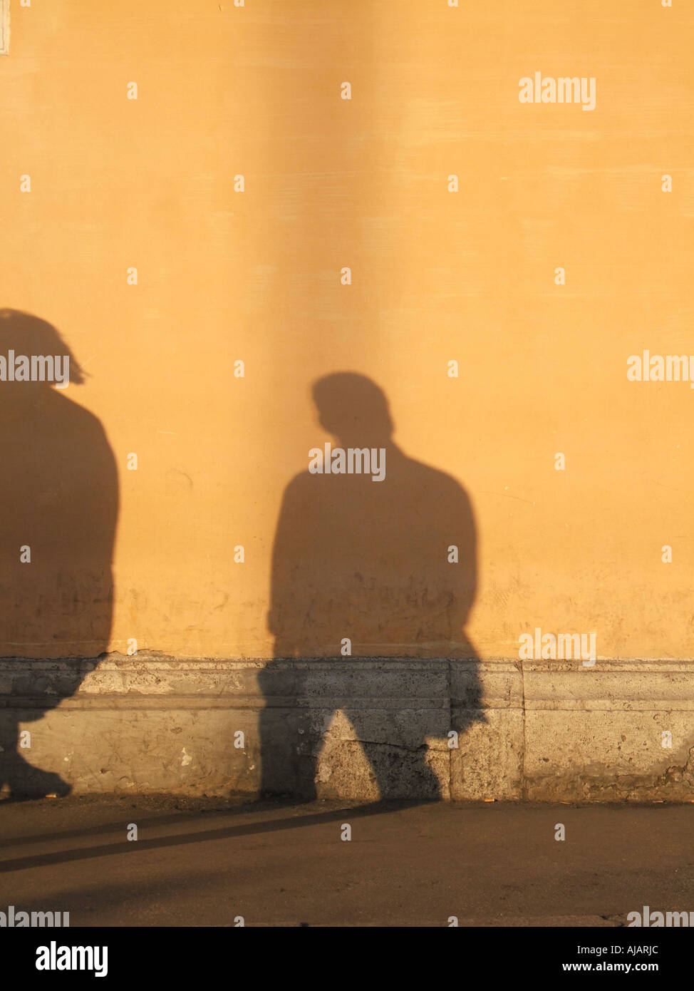 Person shadow mystery man woman walk up wall hi-res stock photography ...