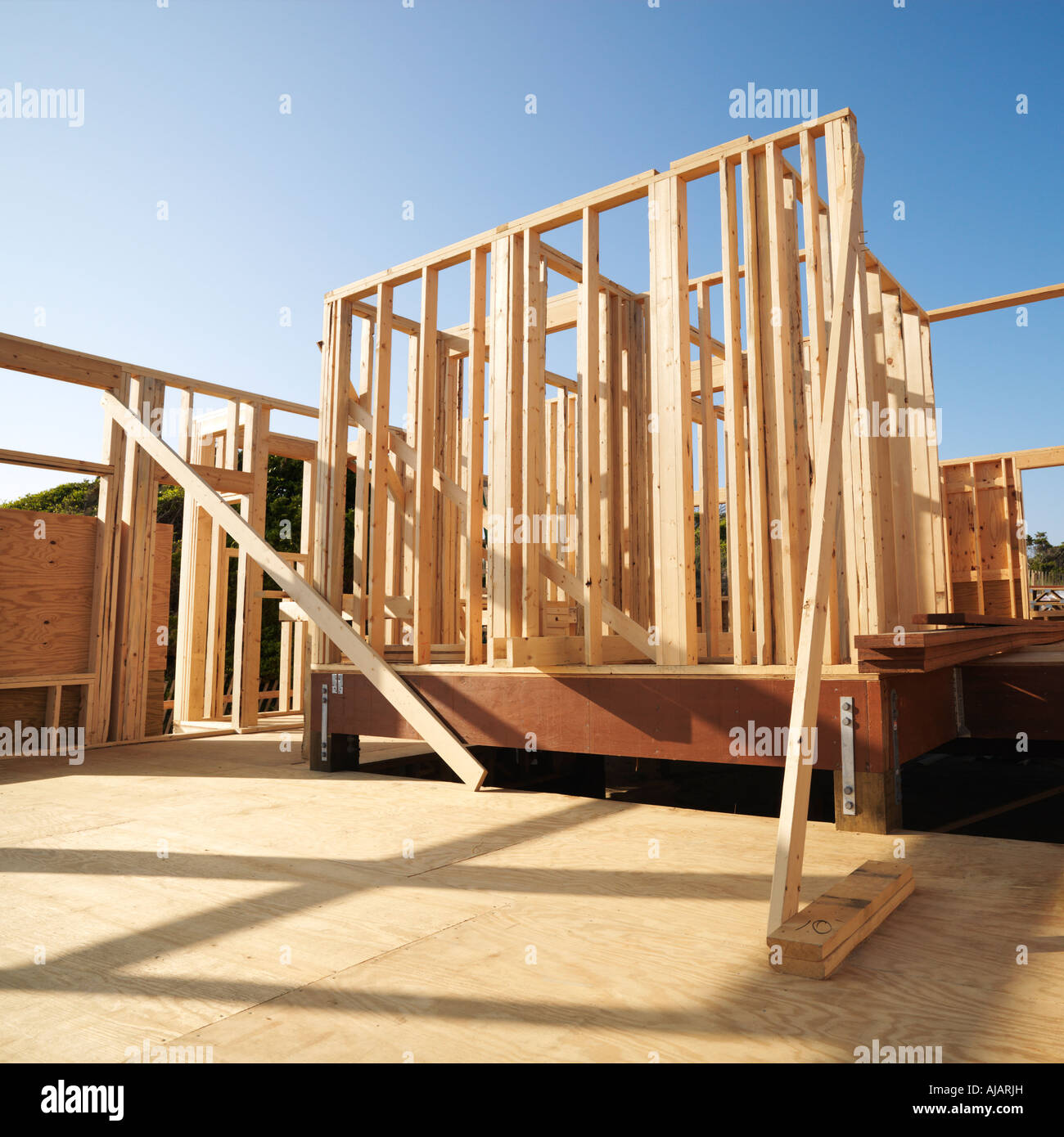New construction framework for house Stock Photo - Alamy