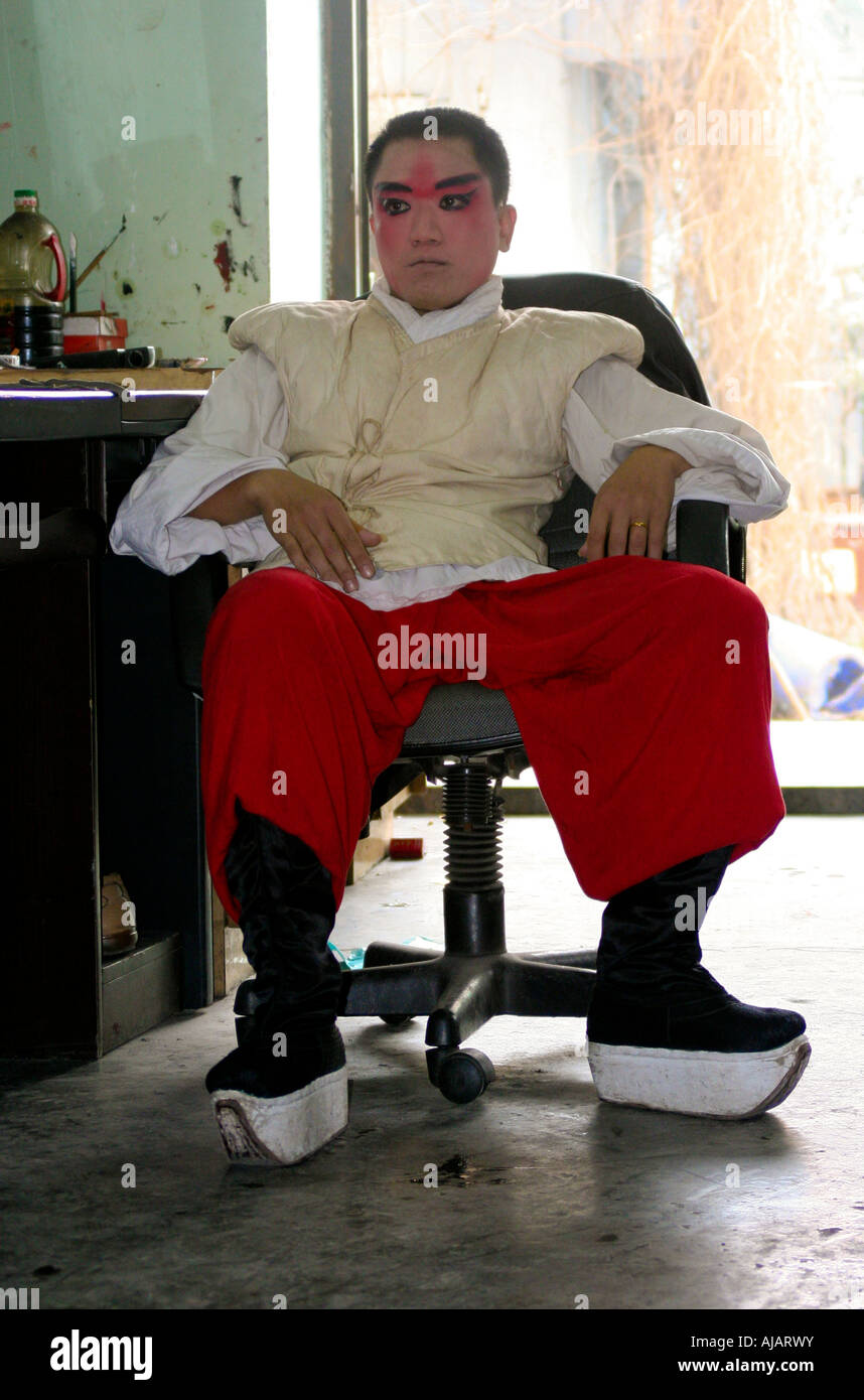 Relaxing male actor in the backstage. The only original authentic ...