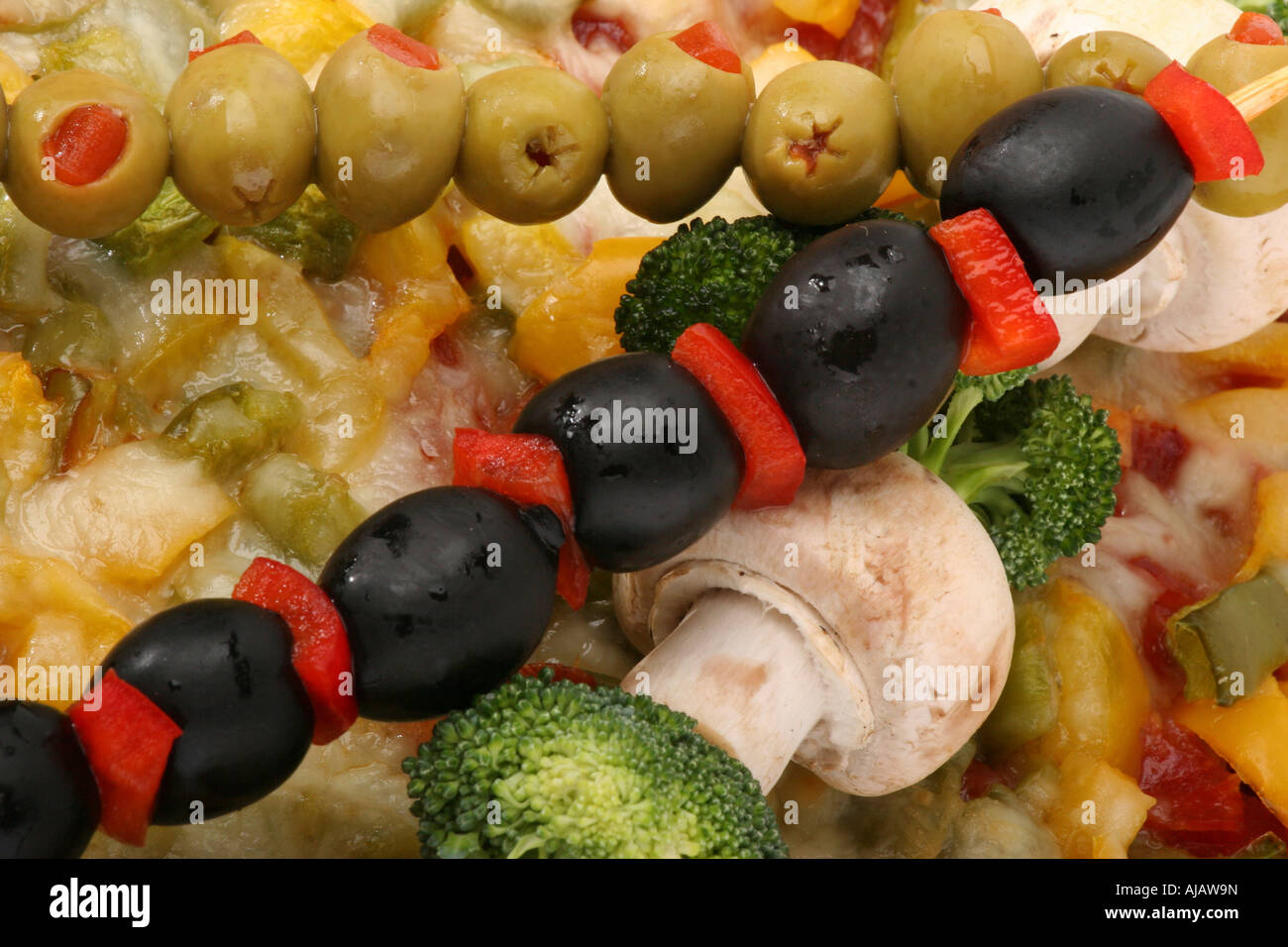 Closeup of whole vegetable with a mushrooms vege horizontal nobody from above frame food hi-res ...