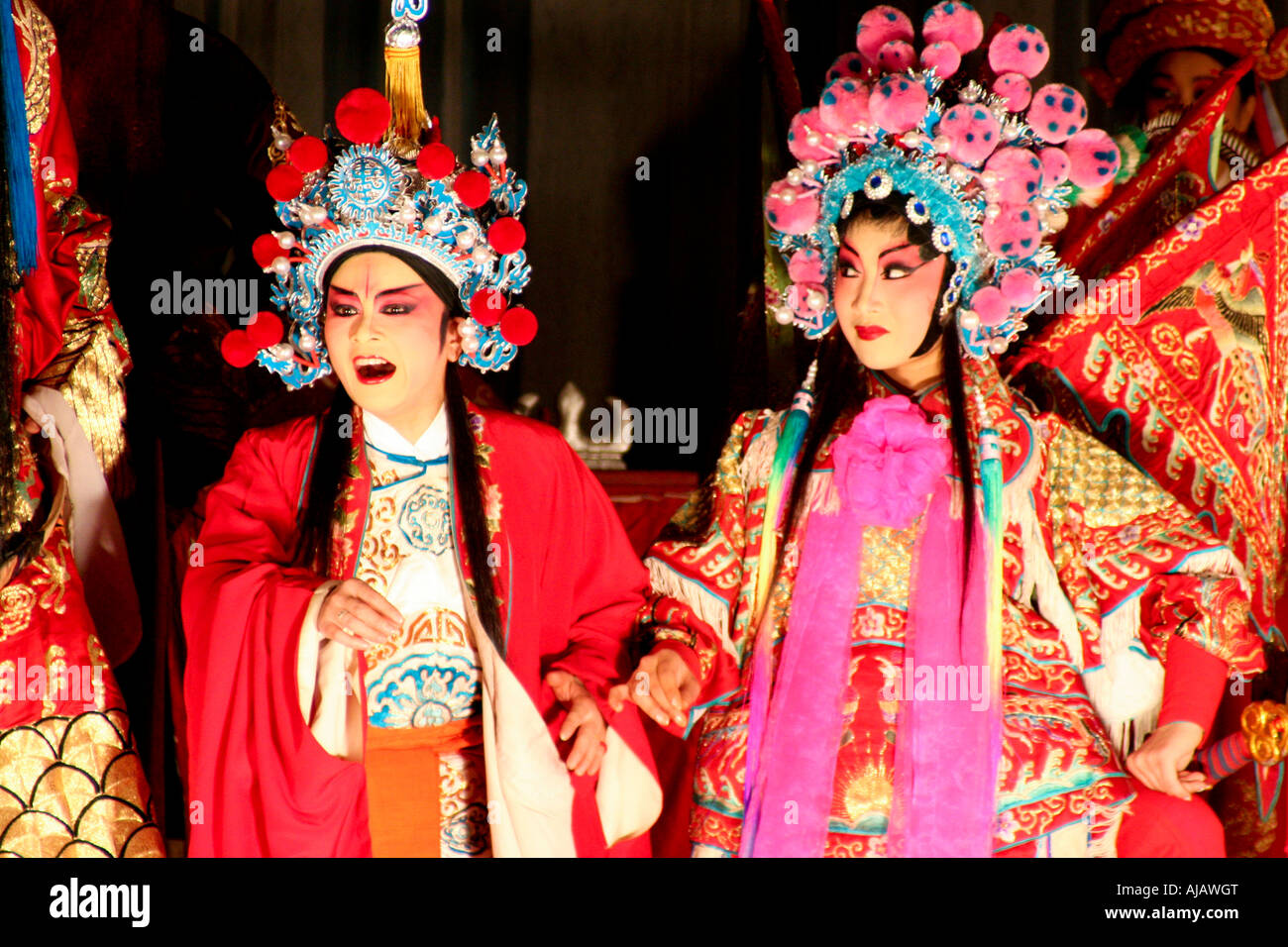 Two young and talented actresses of the Chengdu Opera dressed in ...
