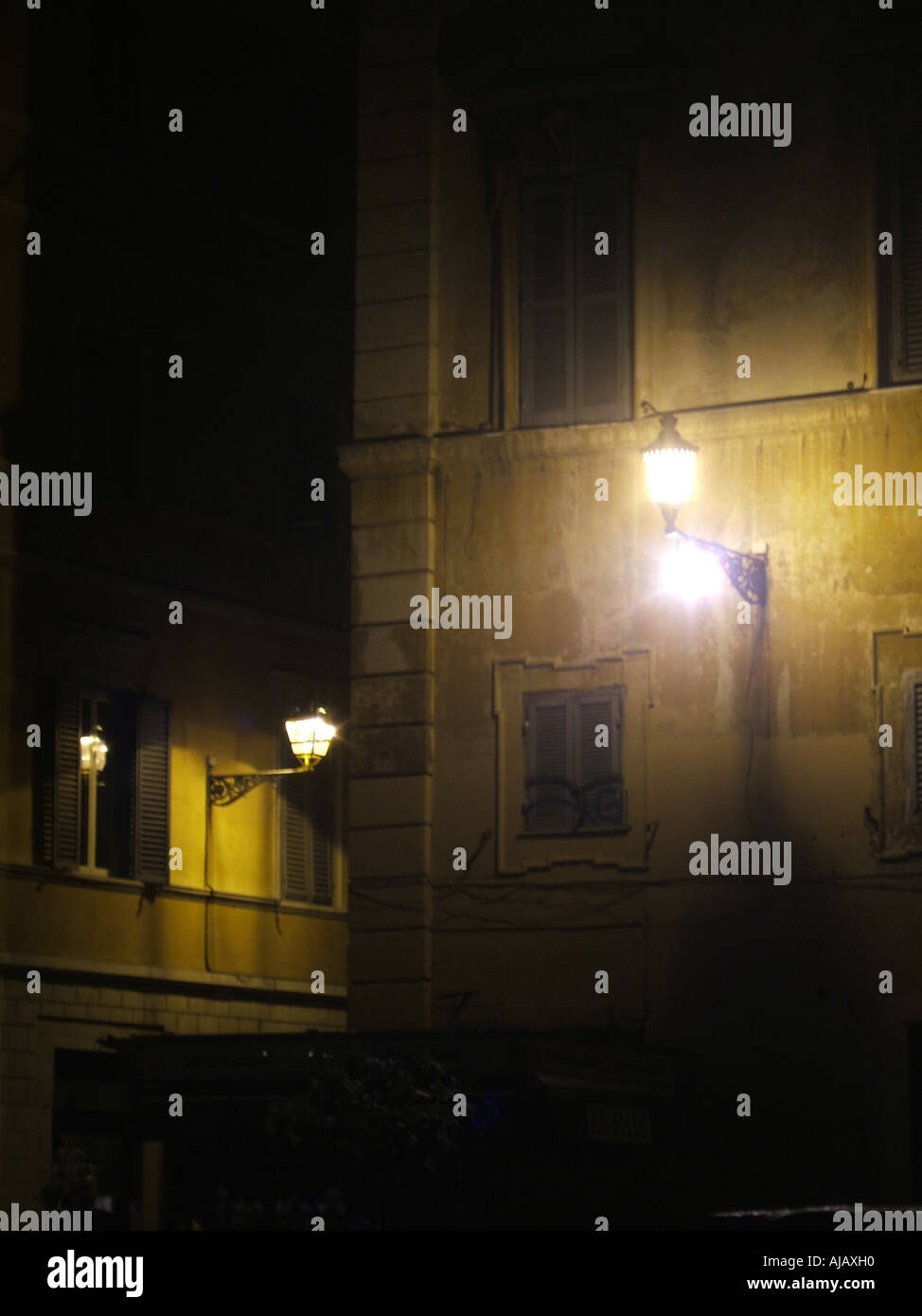 buildings in rome at night Stock Photo - Alamy