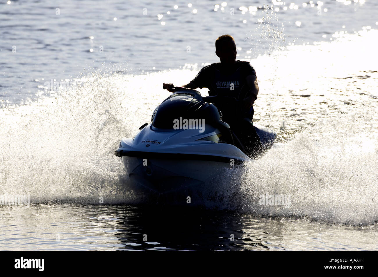 man in wetsuit on gp1300R yamaha waverunner seadoo rides into Bunbeg ...