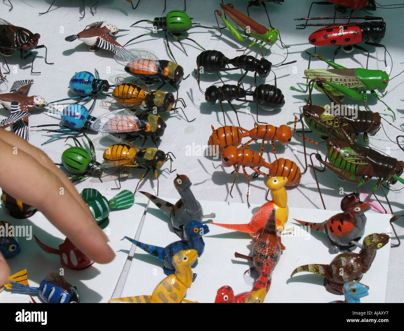 toy bugs on market stall Stock Photo - Alamy