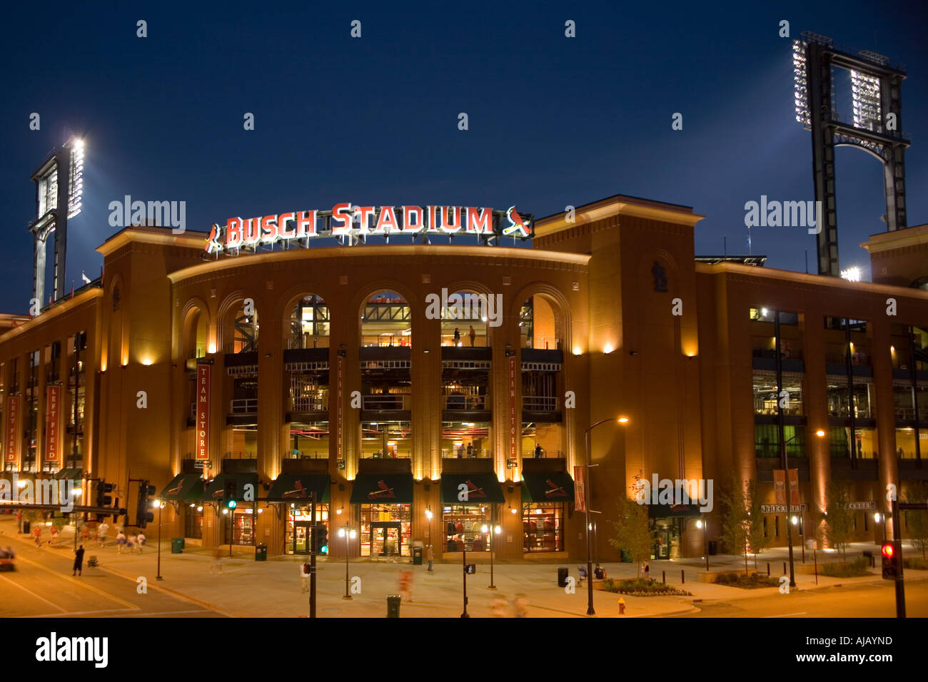 New Busch Stadium at night in downtown St Louis, MO, Saint Louis ...