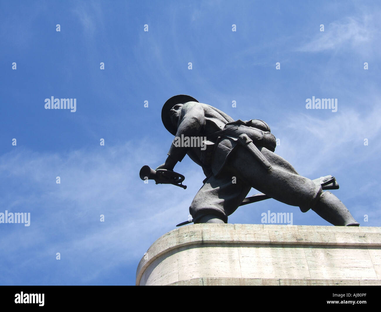 statue of garibaldi army soldier in rome italy Stock Photo - Alamy