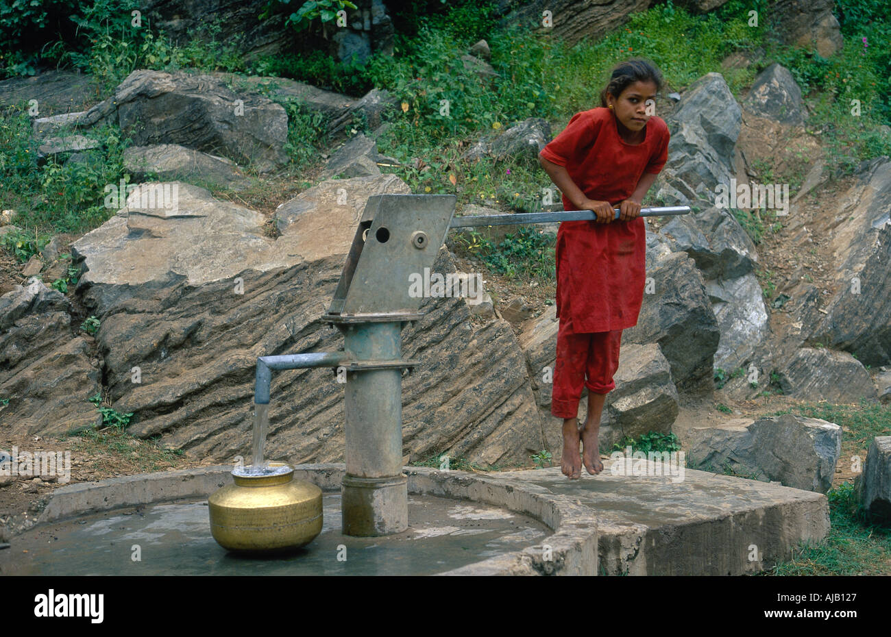 WATER PUMP RAJASTHAN INDIA Asia India Rajasthan Stock Photo - Alamy