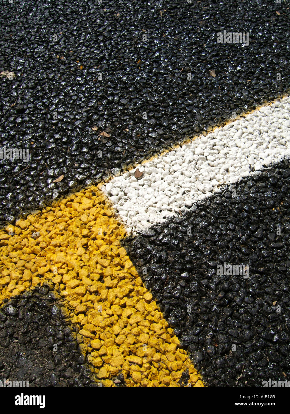 new road surface with painted markings Stock Photo - Alamy