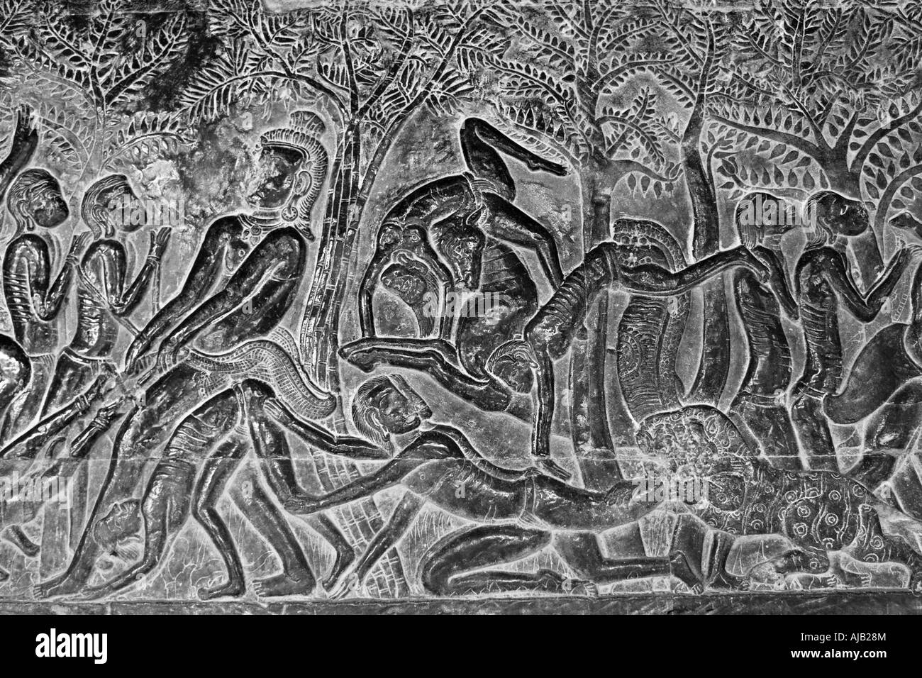 Black & White Image Depicting a Scene from the Heaven and Hell Gallery ...