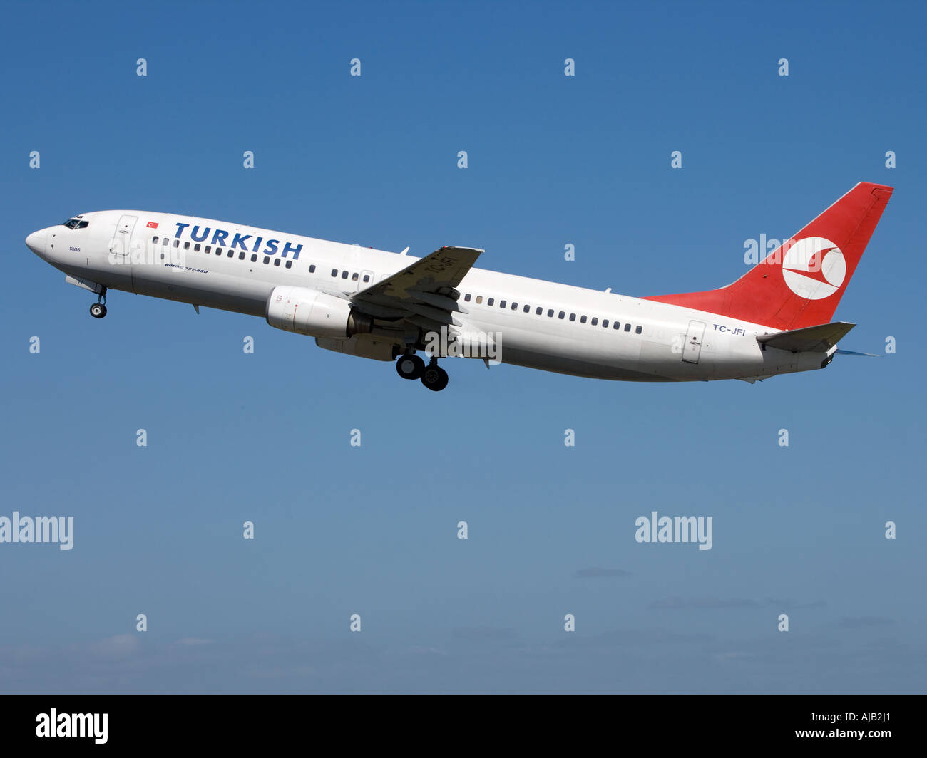 Commercial civil aviation Turkish Boeing 737 Stock Photo - Alamy