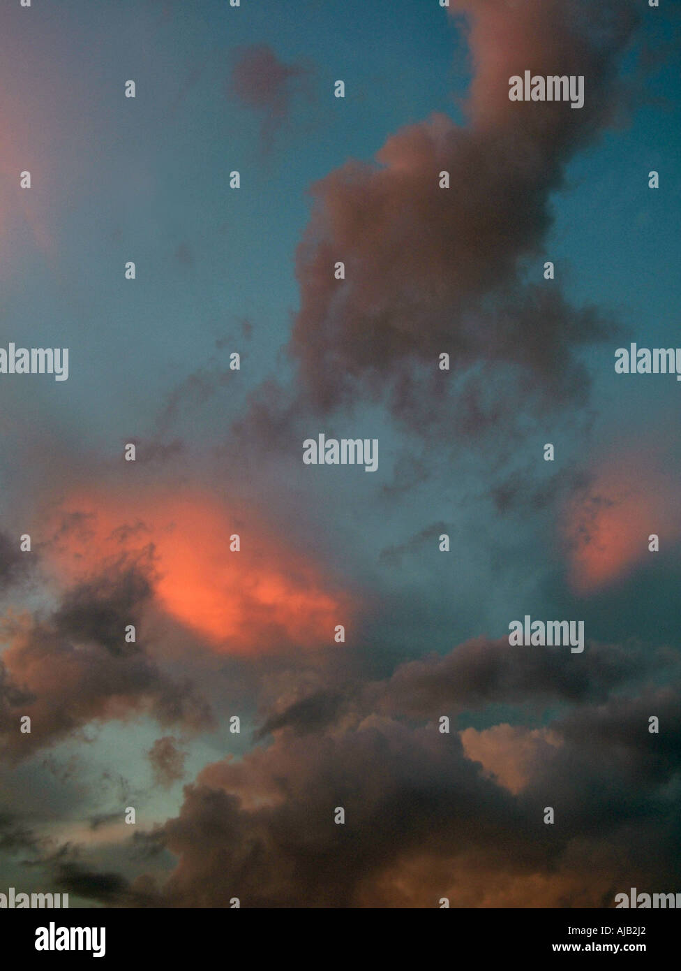 warm sky with dramatic clouds Stock Photo - Alamy