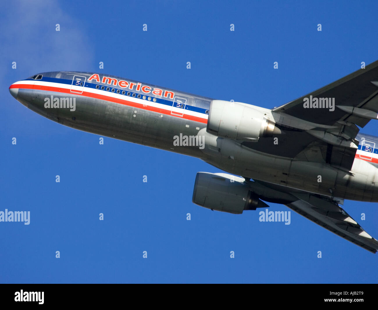 Commercial civil aviation American Airlines Boeing 777 triple seven ...