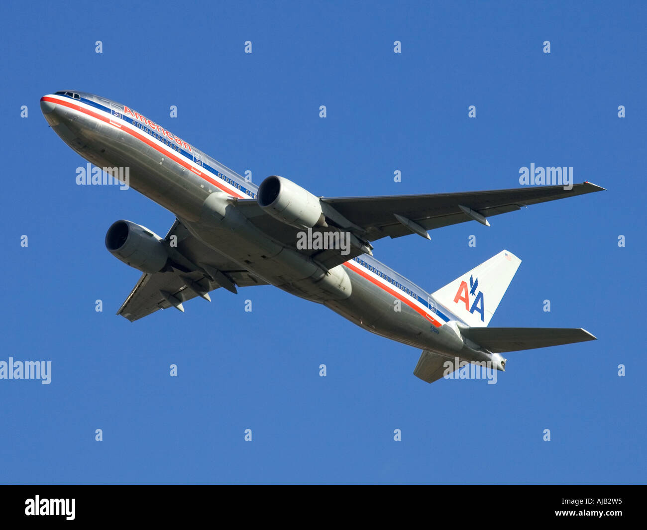 Commercial civil aviation American Airlines Boeing 777 triple seven ...
