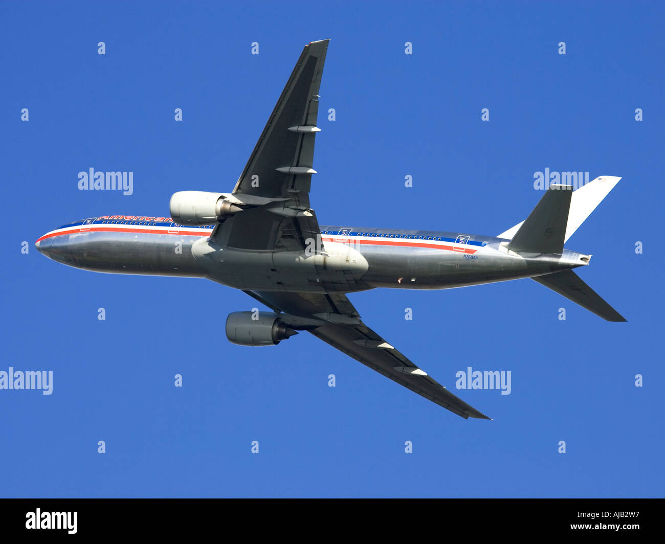 Commercial civil aviation American Airlines Boeing 777 triple seven ...