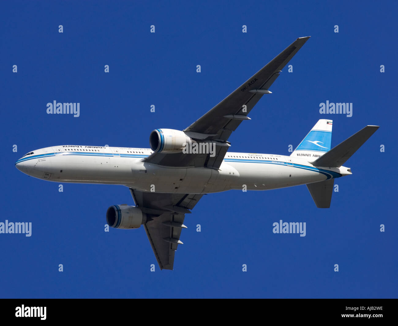 Commercial civil aviation Eygypair Boeing 777 triple seven Stock Photo ...