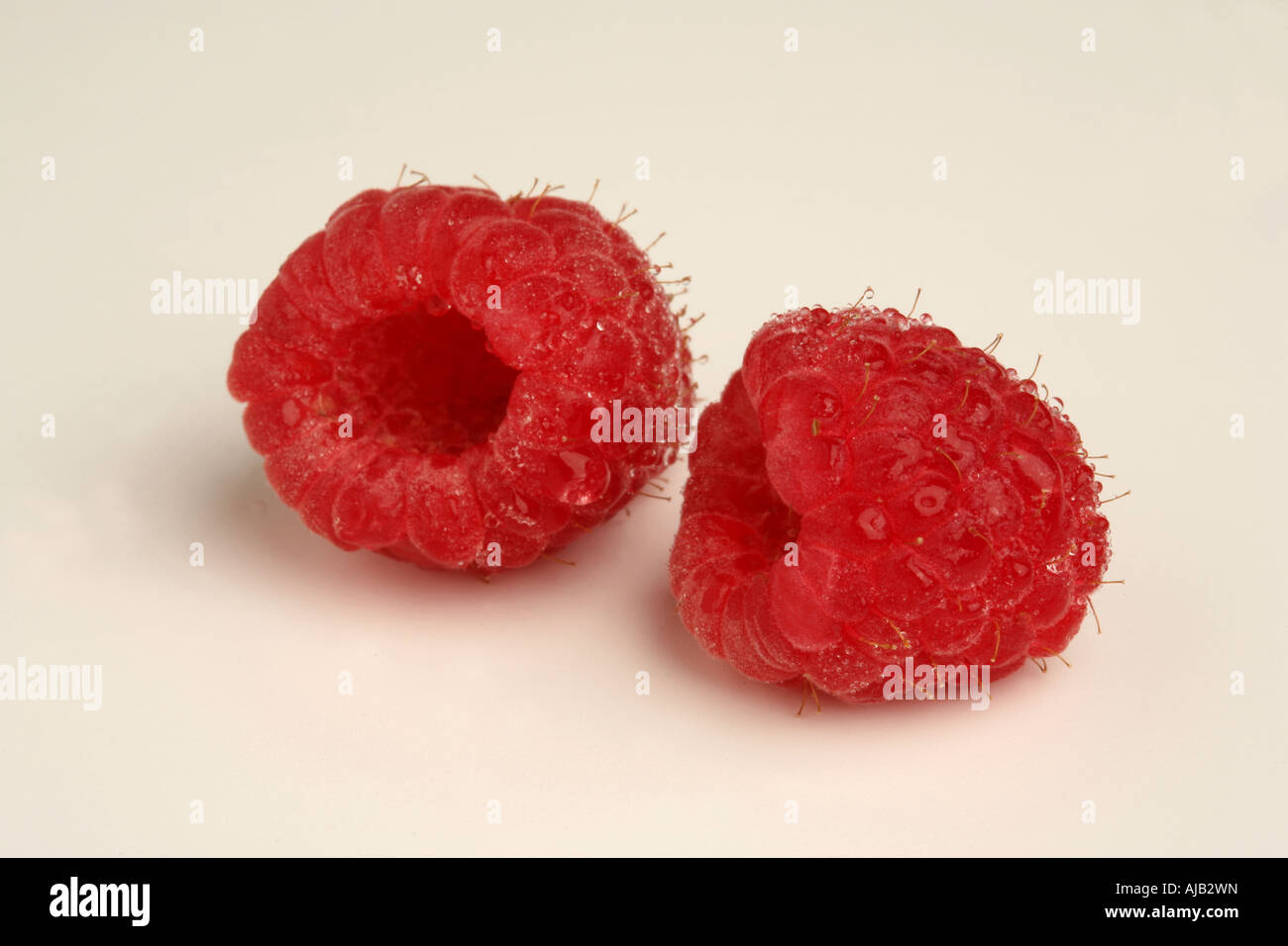 A cutout of two raspberries Stock Photo - Alamy