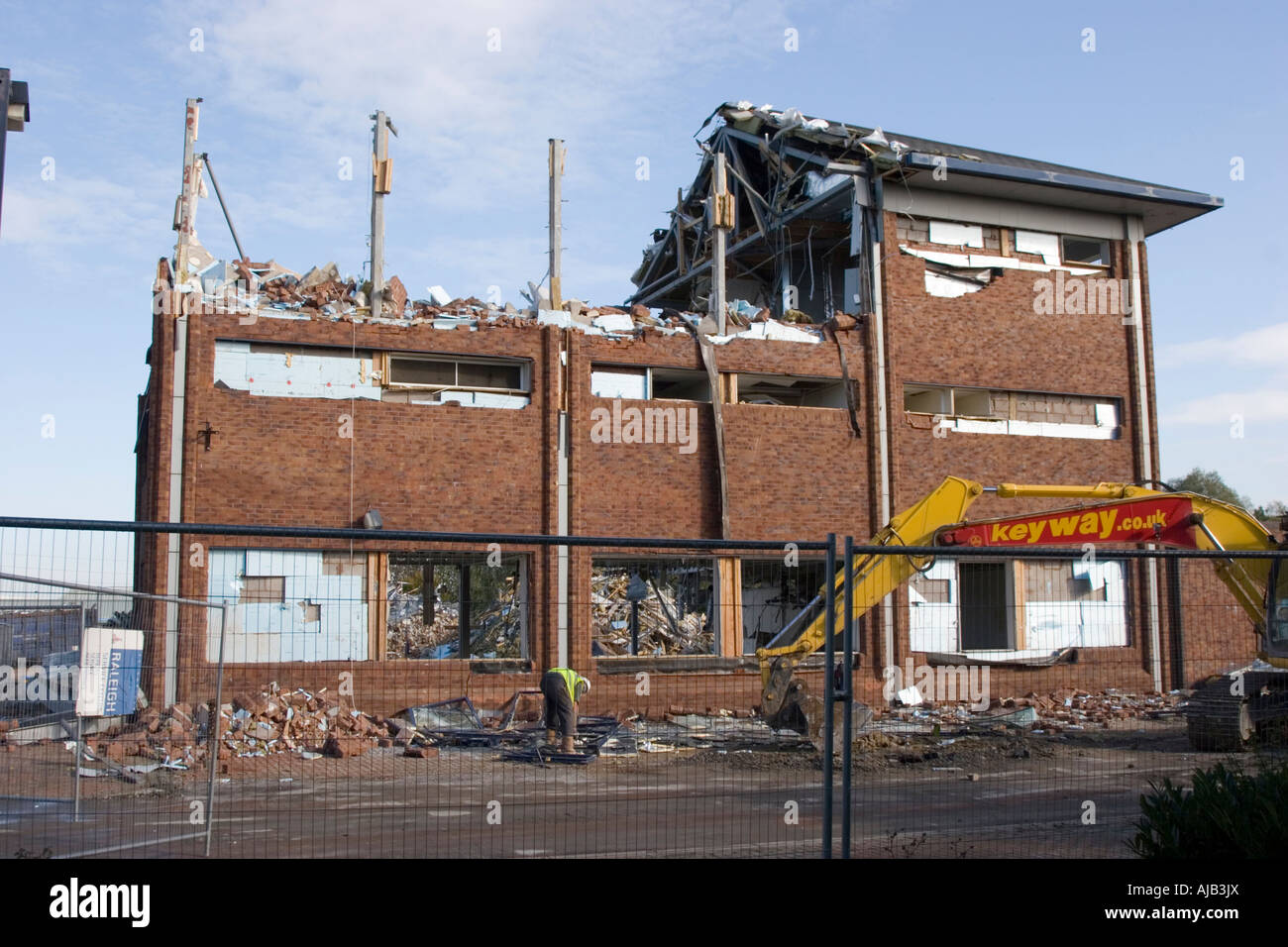 Police station undergoing demolition in Swindon Wiltshire Stock Photo ...