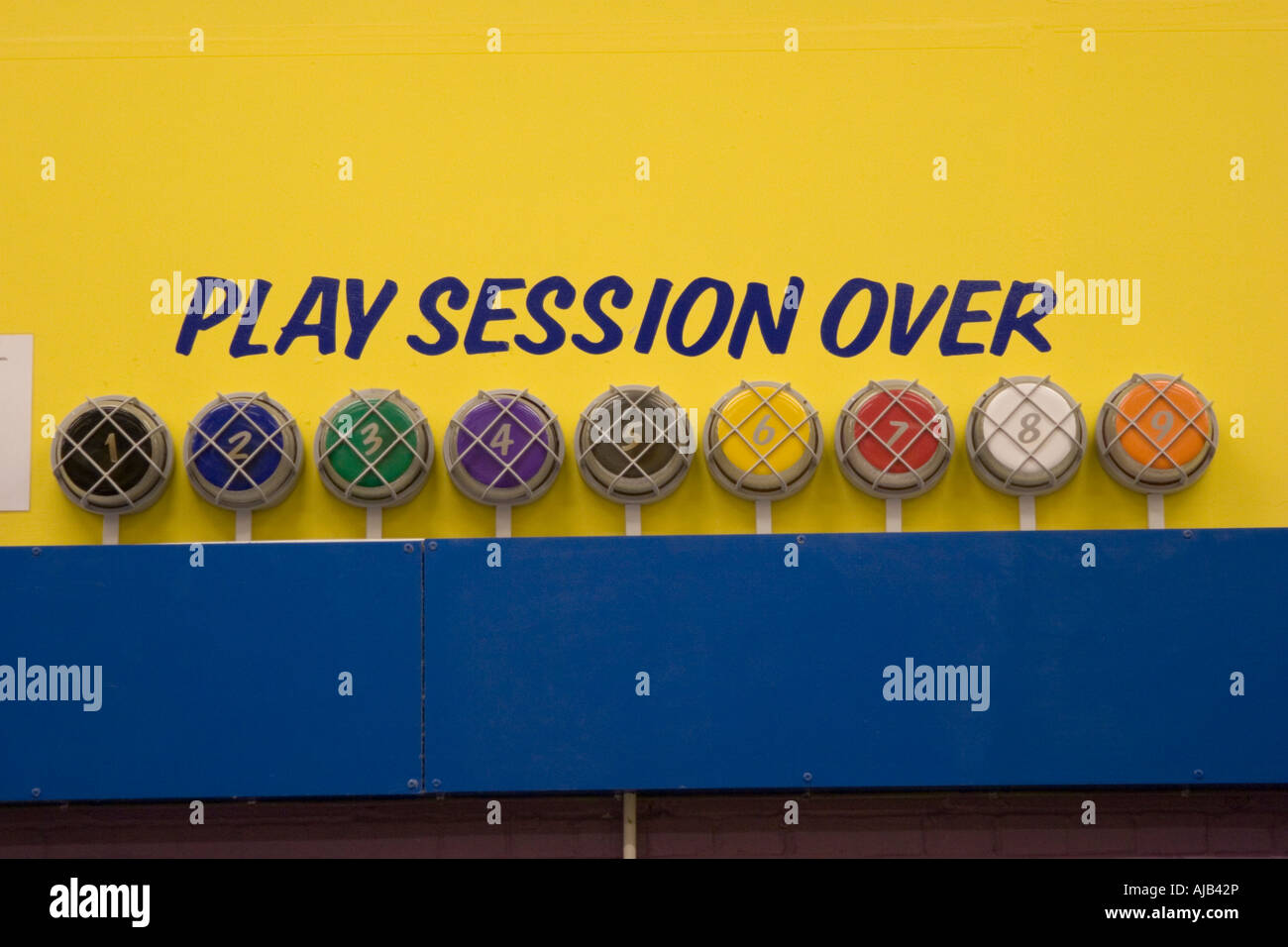 Coloured lights indicating play session over Stock Photo - Alamy