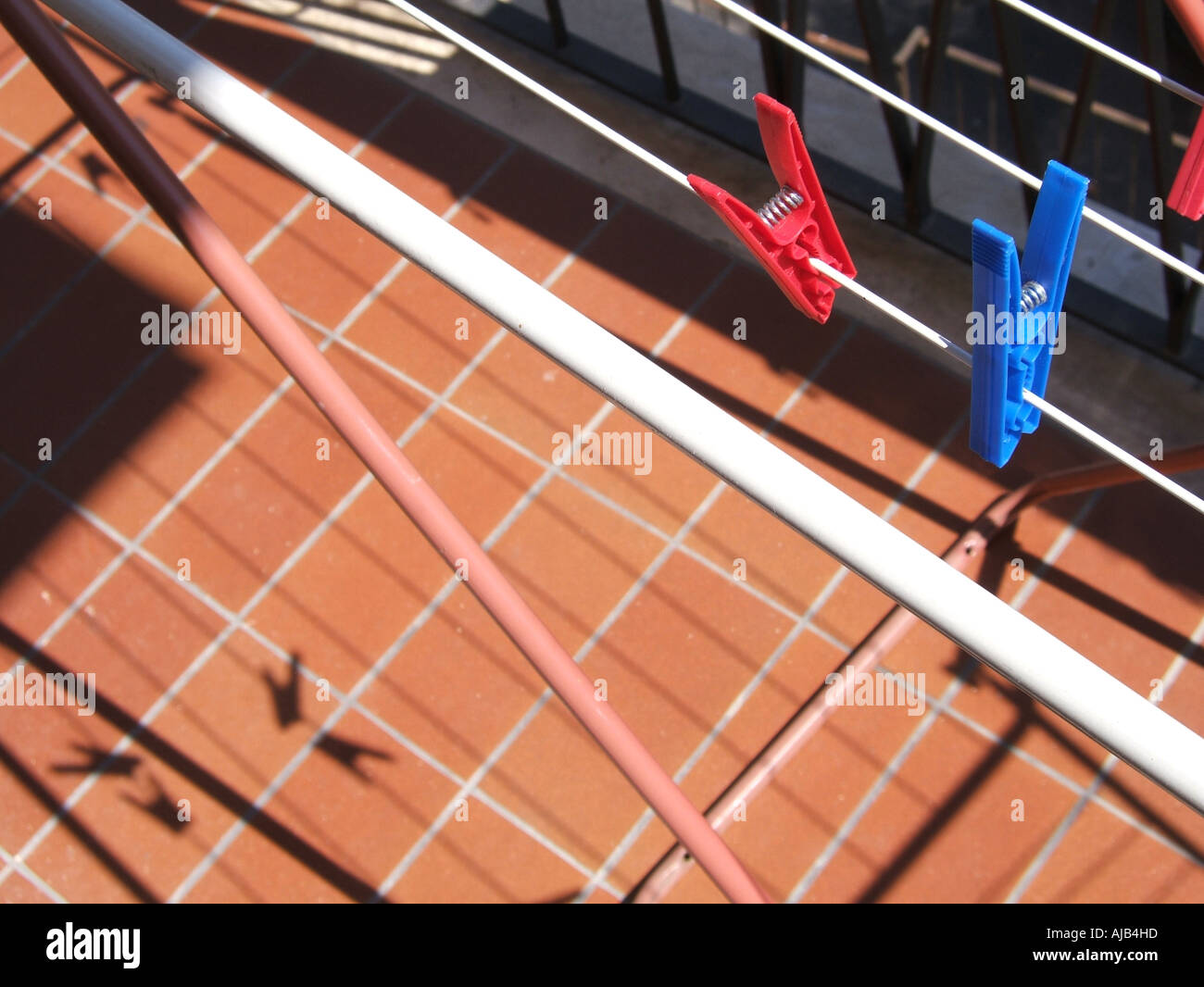 clothes washing stand outdoors Stock Photo - Alamy
