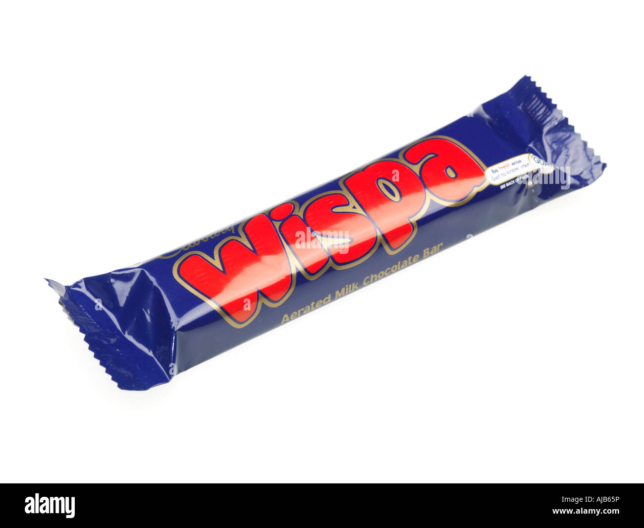 Cadbury Wispa Milk Chocolate Bar In A Branded Wrapper Isolated Against ...