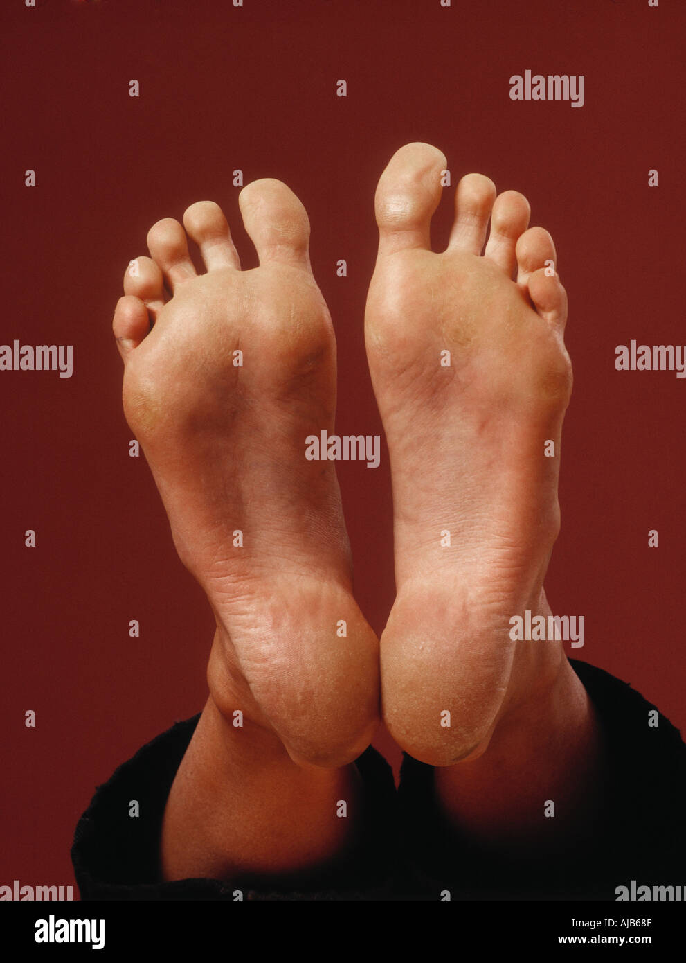 Two Bare Feet Stock Photo - Alamy