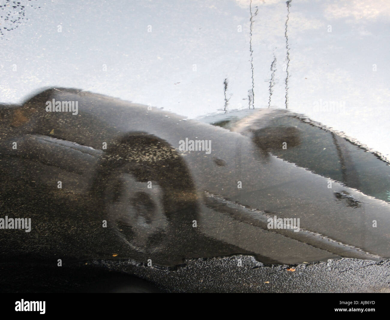 Car moving through flooded street hi-res stock photography and images ...