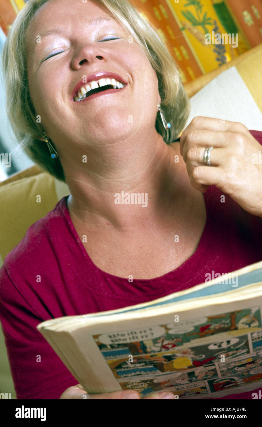 Cartoon woman laughing hi-res stock photography and images - Alamy