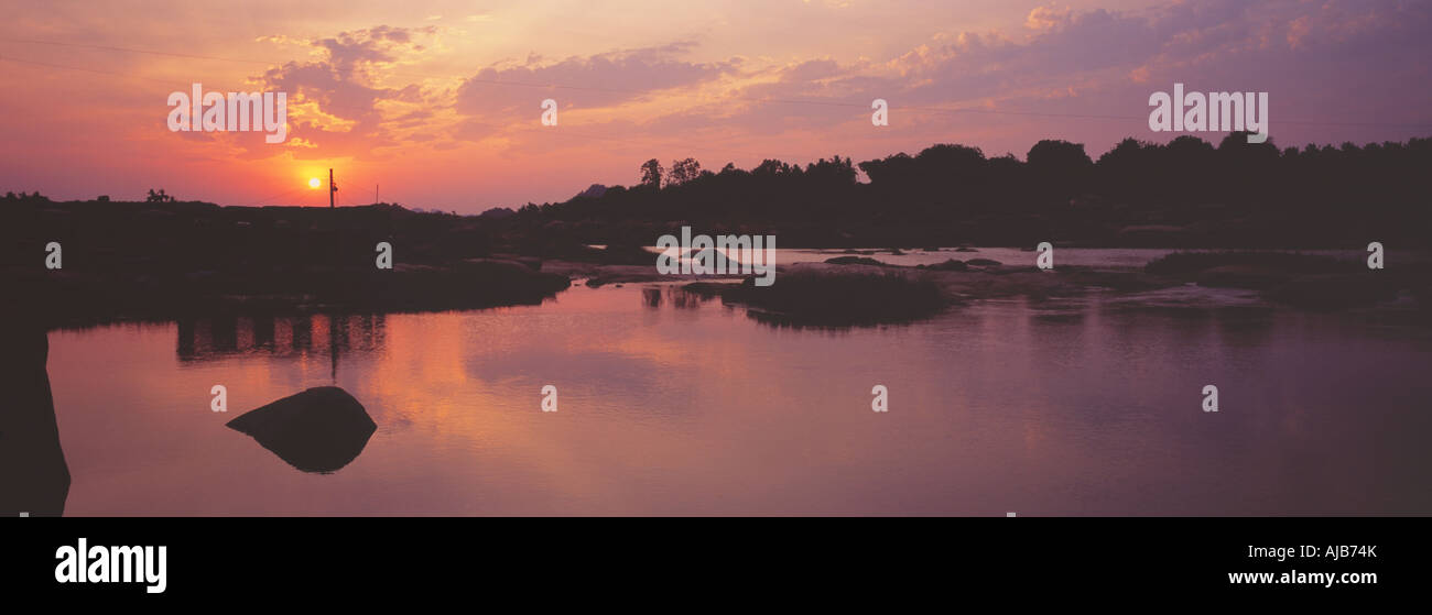 Tungabhadra river at dusk hi-res stock photography and images - Alamy