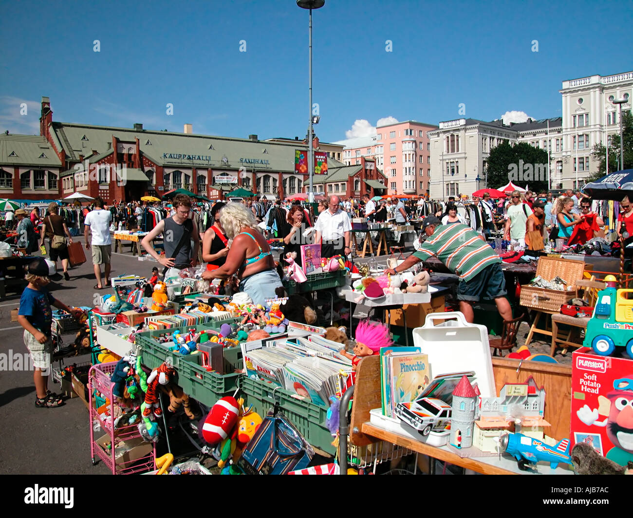 Helsinki flea market Stock Photo - Alamy