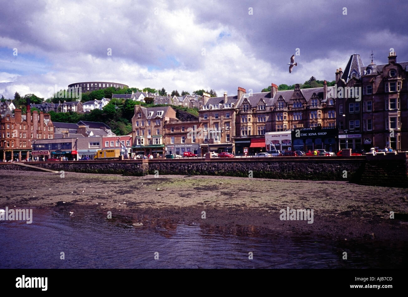 the seafront esplanade and mccaigs folly oban argyll scotland europe ...