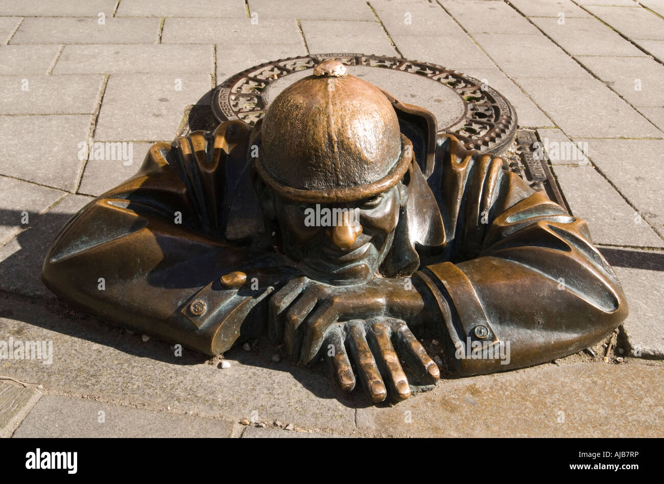 Statue of Cumil Panska Bratislava Slovakia Stock Photo - Alamy