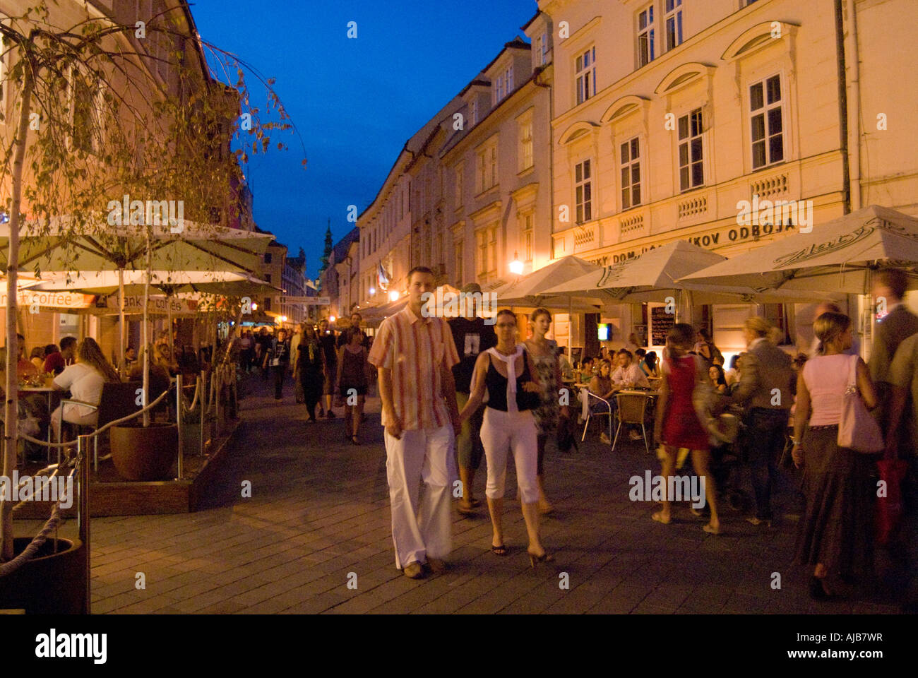 Old Town at Night Bratislava Slovakia Stock Photo - Alamy