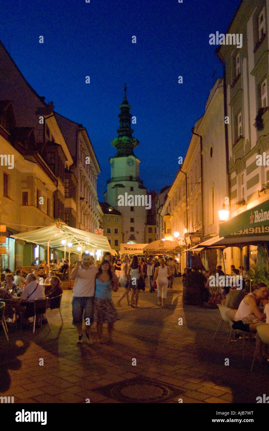 Old Town at Night Bratislava Slovakia Stock Photo - Alamy