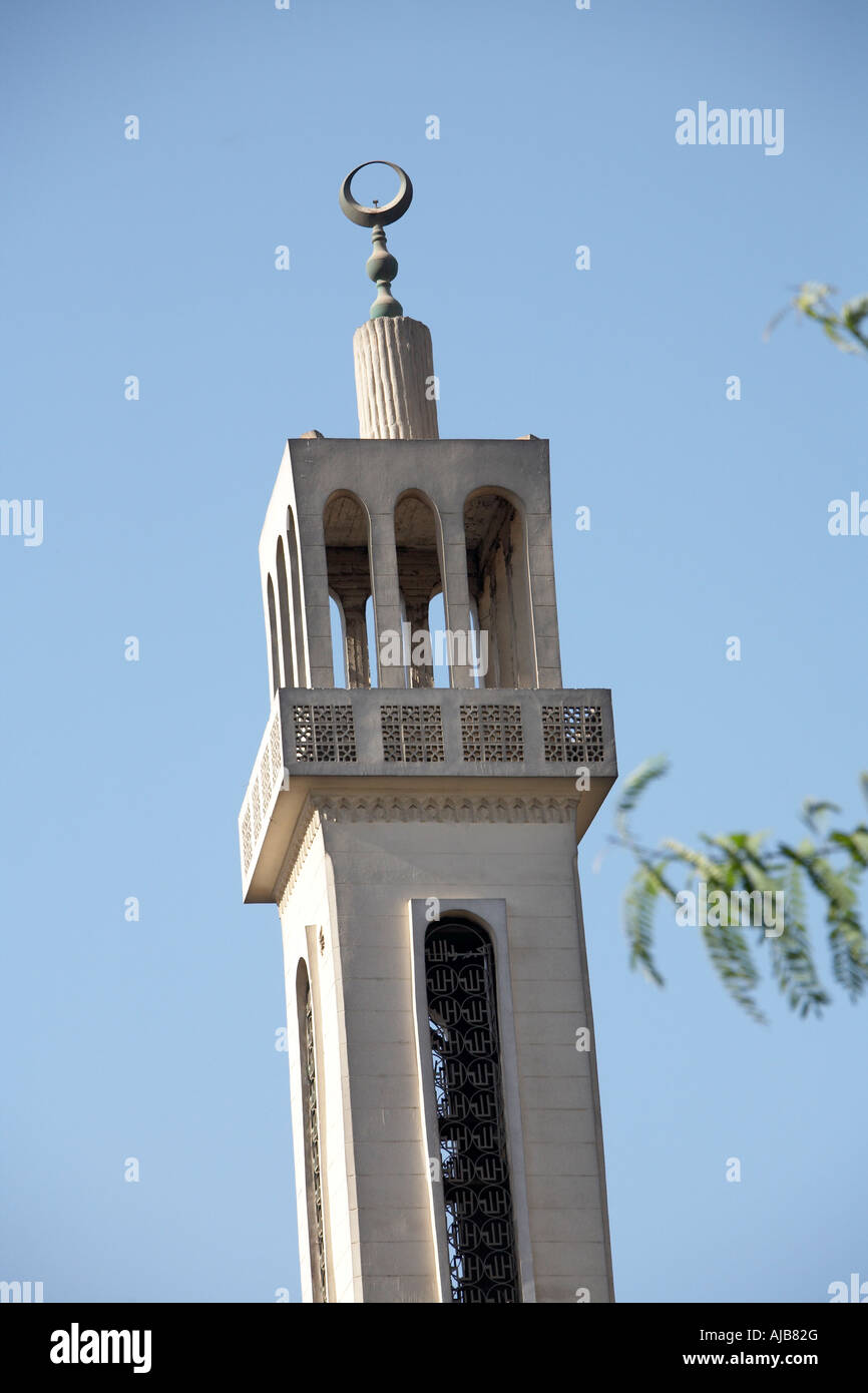 Minaret with crescent moon Cairo Egypt Africa Stock Photo - Alamy