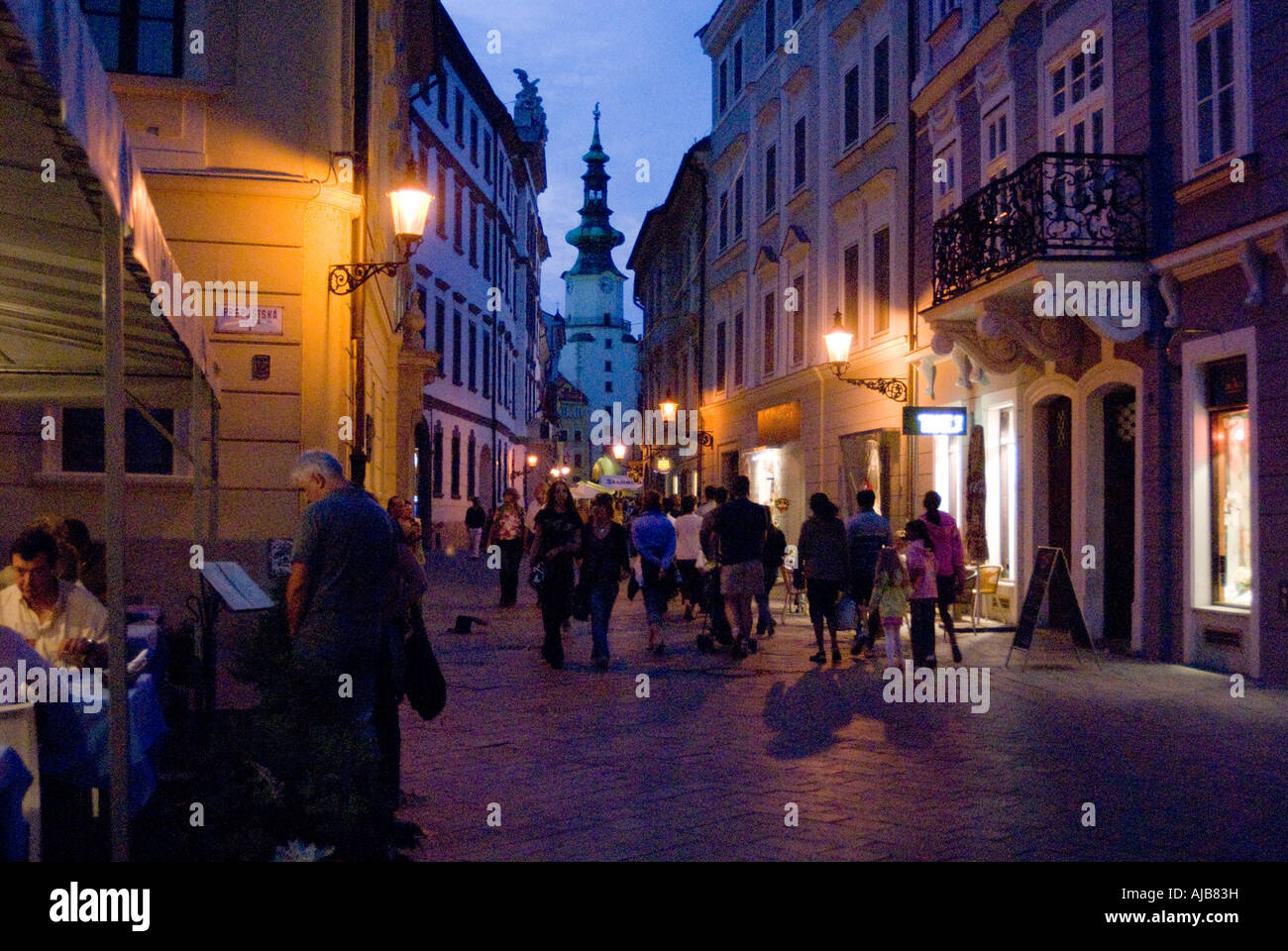 Old Town at Night Bratislava Slovakia Stock Photo - Alamy