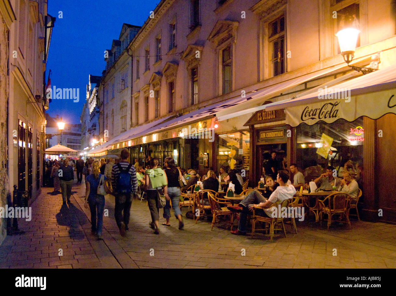 Old Town at Night Bratislava Slovakia Stock Photo - Alamy