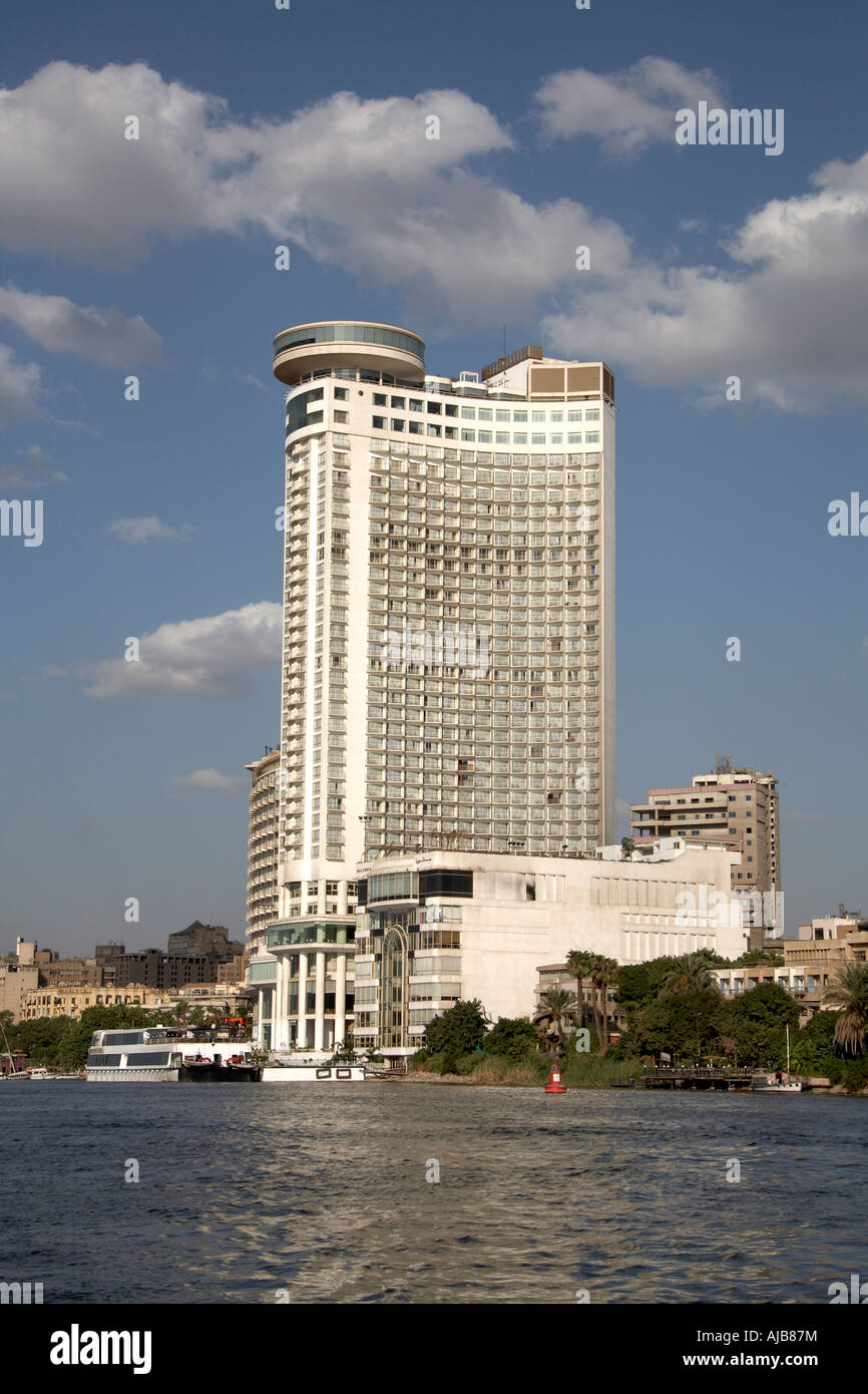 Grand Hyatt Hotel on River Nile Cairo Egypt Africa Stock Photo - Alamy