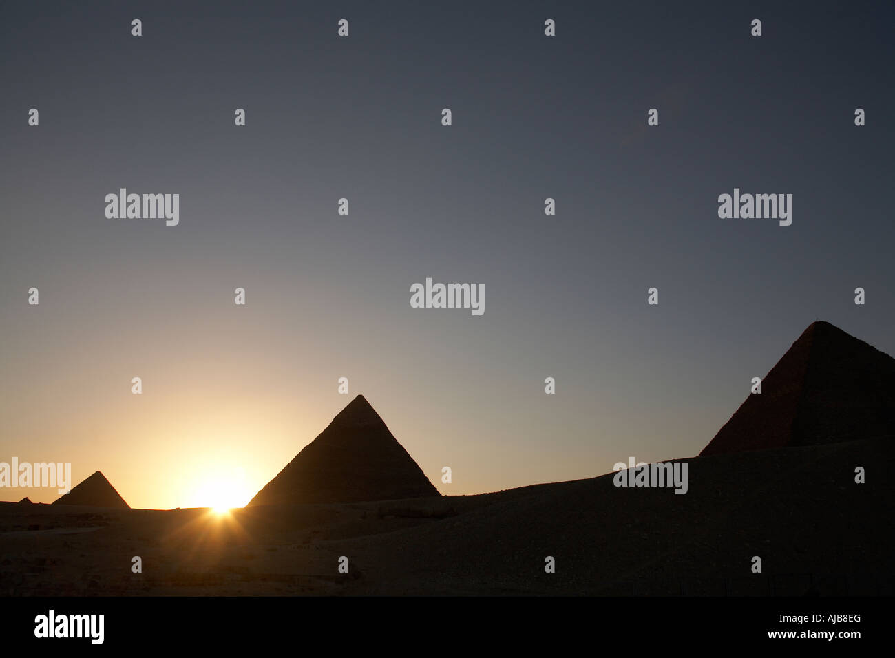 Great Pyramid of Khufu Cheops with Pyramids of Khafre Chefren and ...