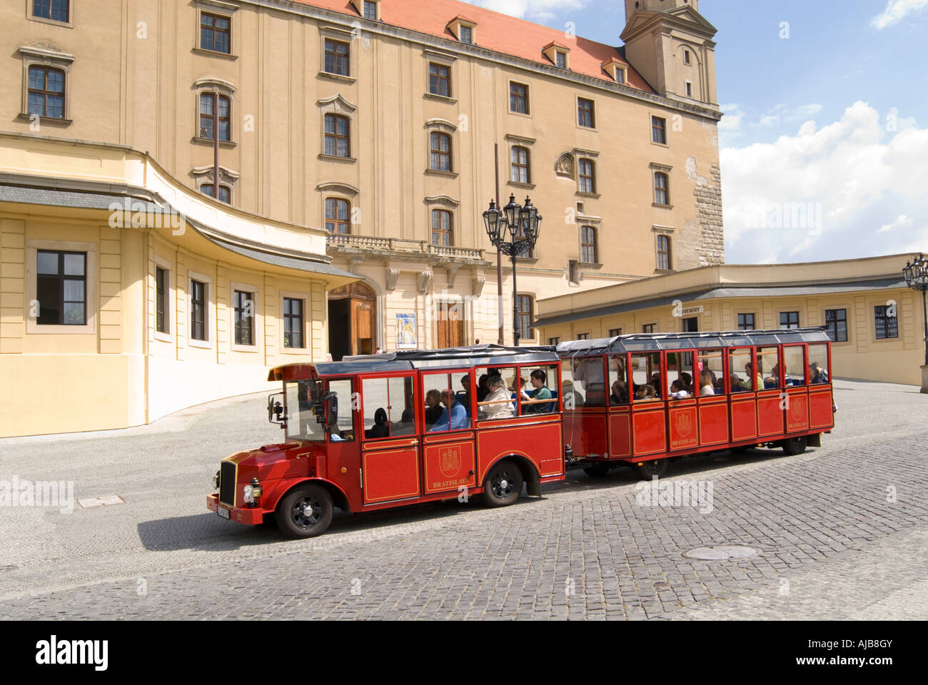 Tourist Train outside Castle Bratislava Slovakia Stock Photo - Alamy