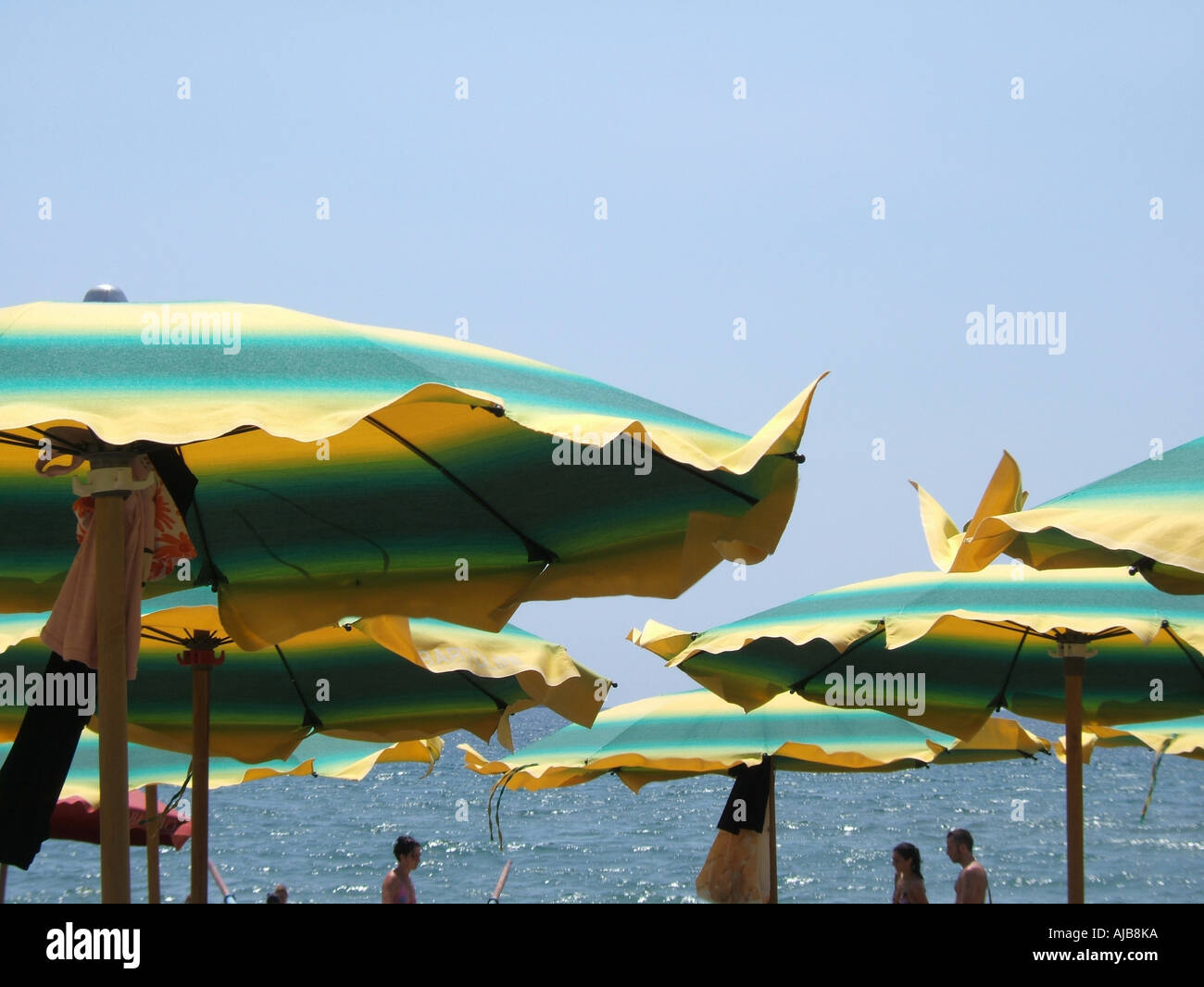Sun shade umbrellas on windy hi-res stock photography and images - Alamy