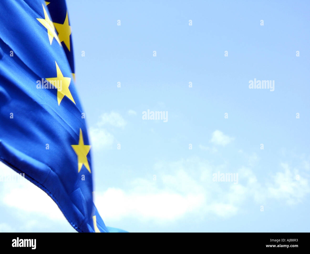 european union flag flying in the wind Stock Photo - Alamy
