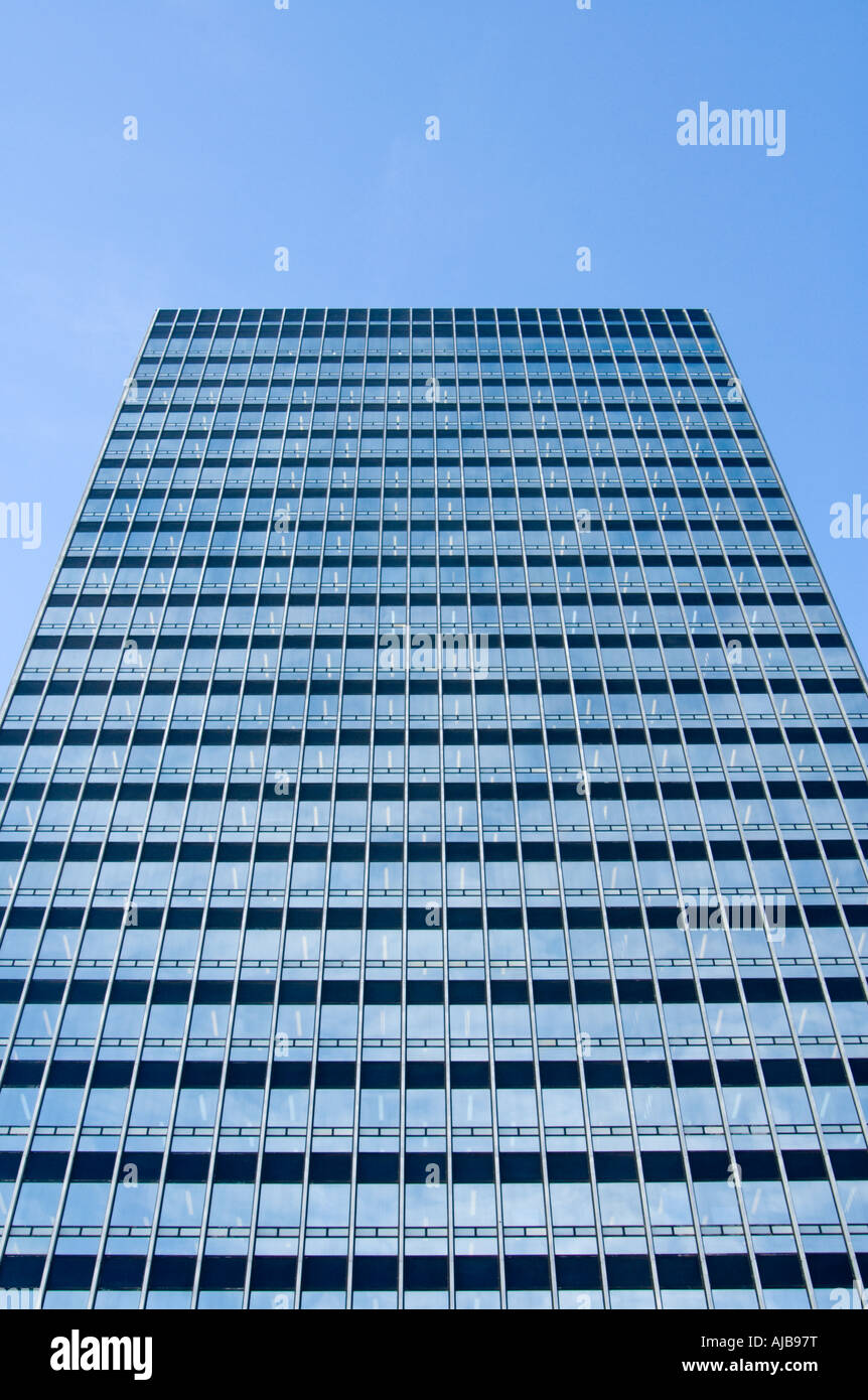 High rise building glass curtain wall and office building hi-res stock ...