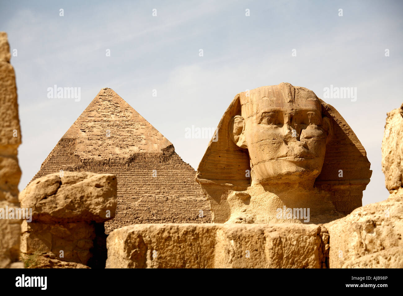 The Sphinx with Pyramid of Khafre Chefren and Khafre s Valley Temple ...