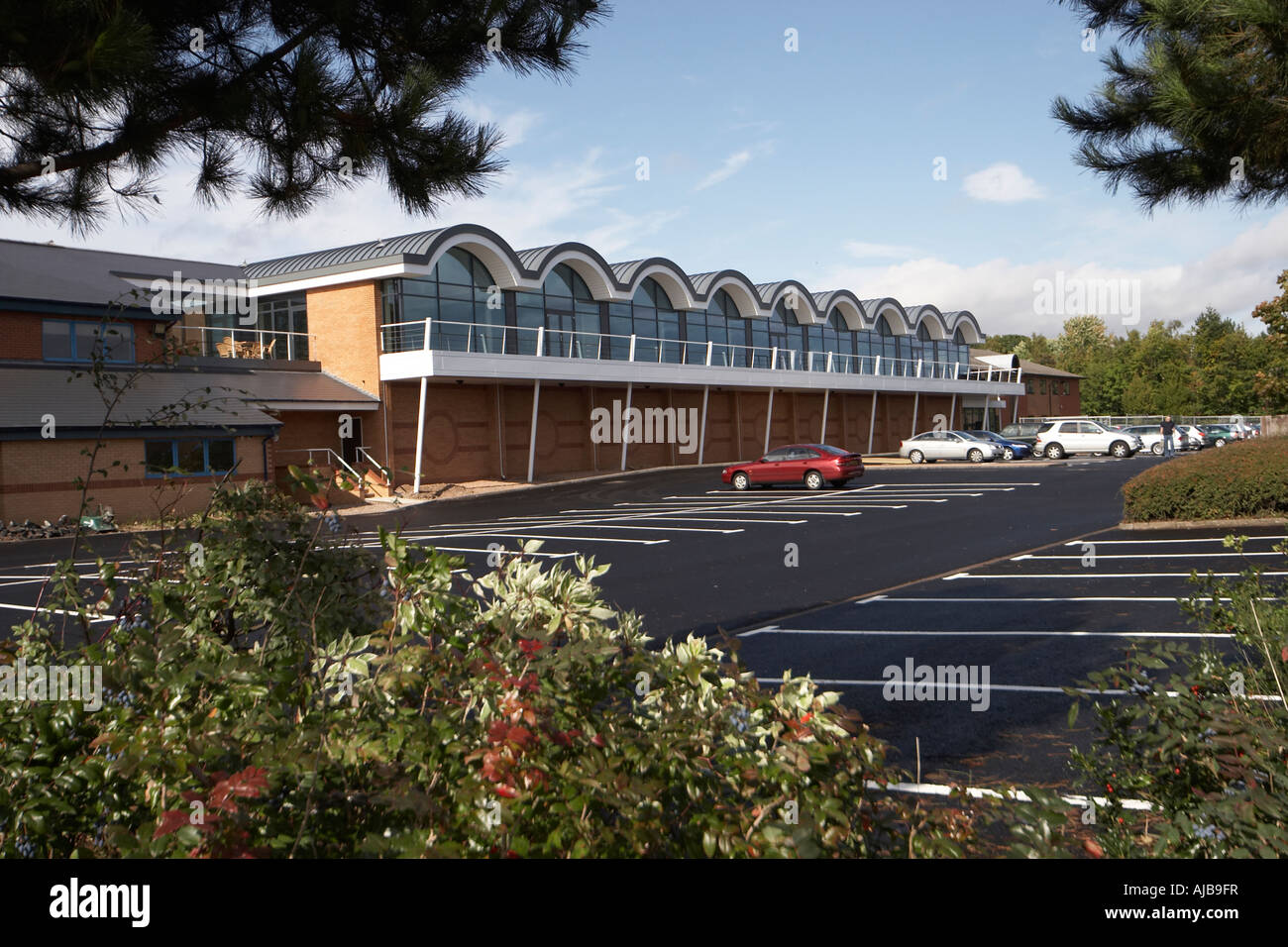 Architectural waveform roof shape of AIS building in Solihull ...