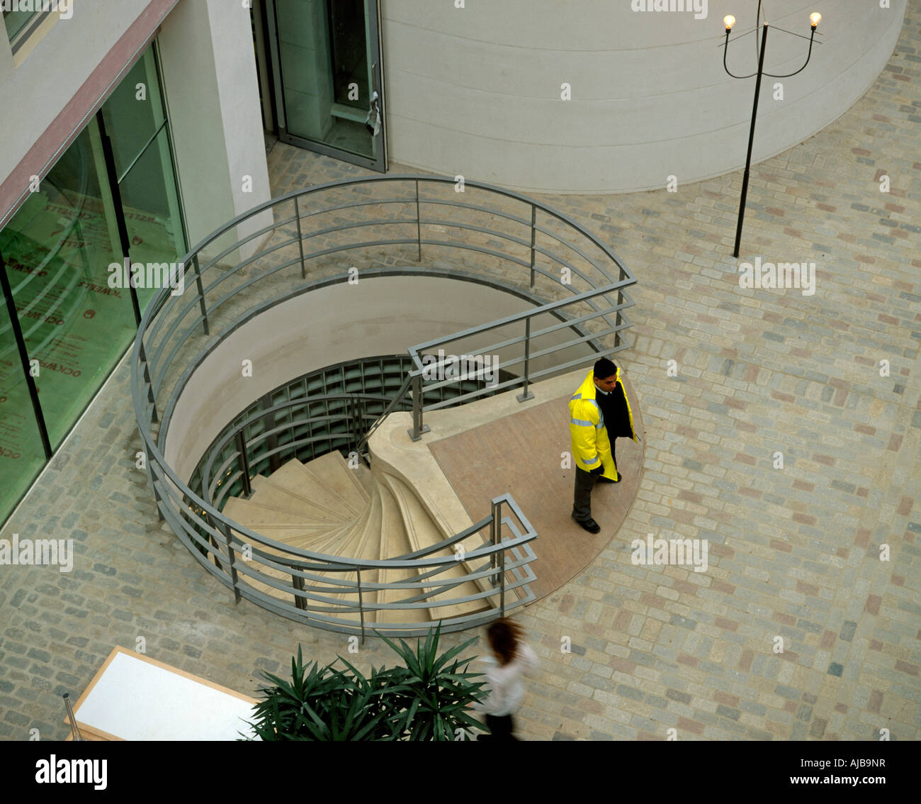 Open Spiral staircase on construction site of British Airways ...