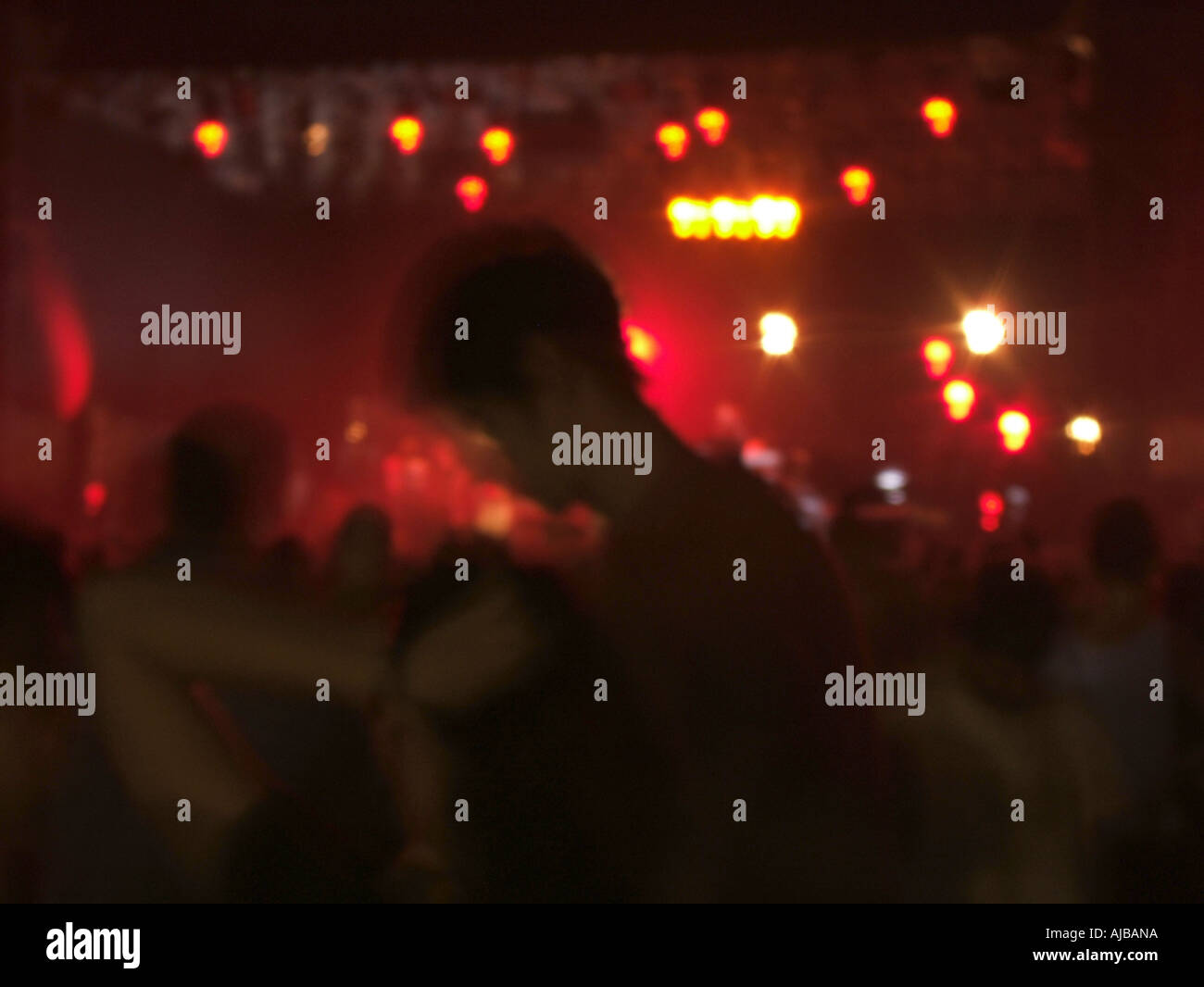 crowd of young people at music concert at night Stock Photo - Alamy