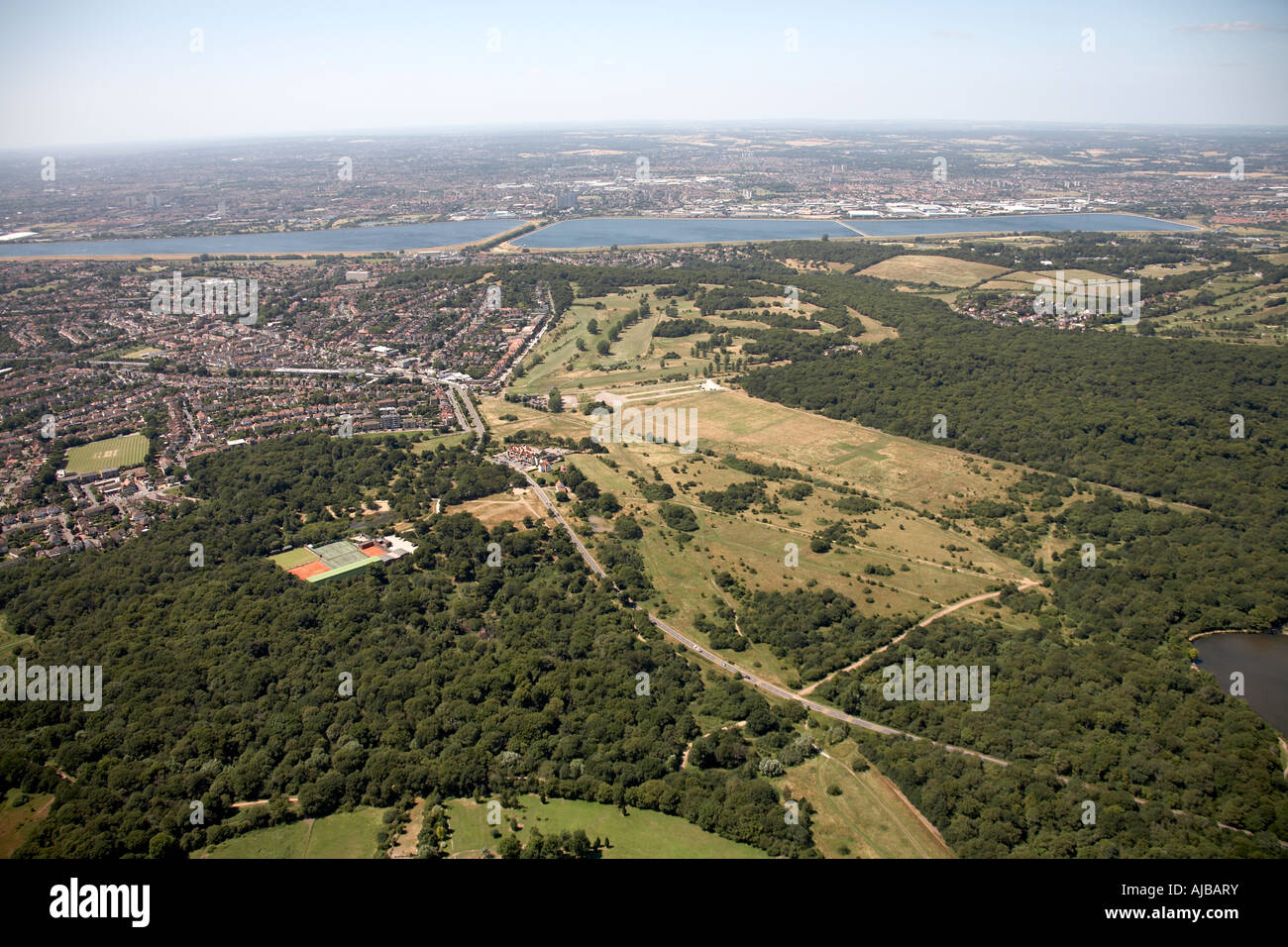 Aerial view north west of Ranger s Road A1069 Epping Forest Chingford ...