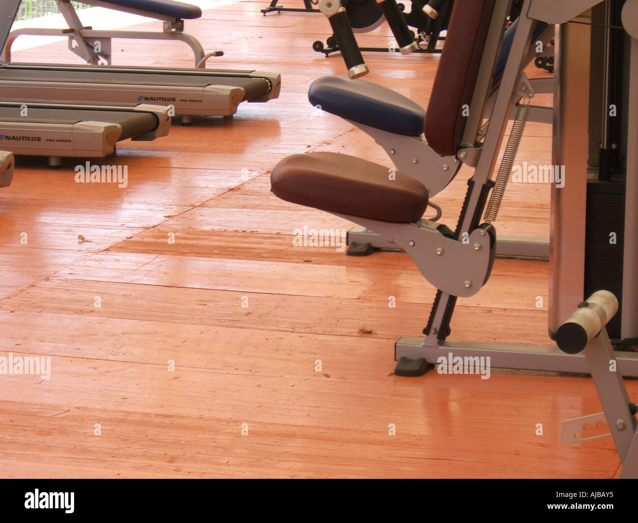 modern exercise equipment in gym Stock Photo - Alamy