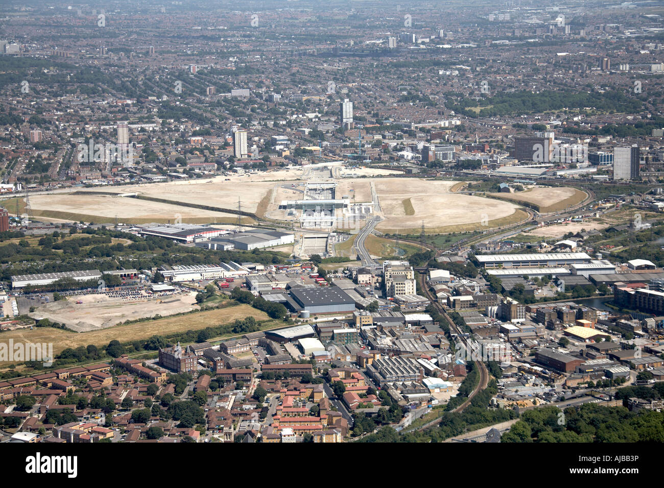 Aerial view east of Stratford Channel Tunnel link site stratford Tube ...