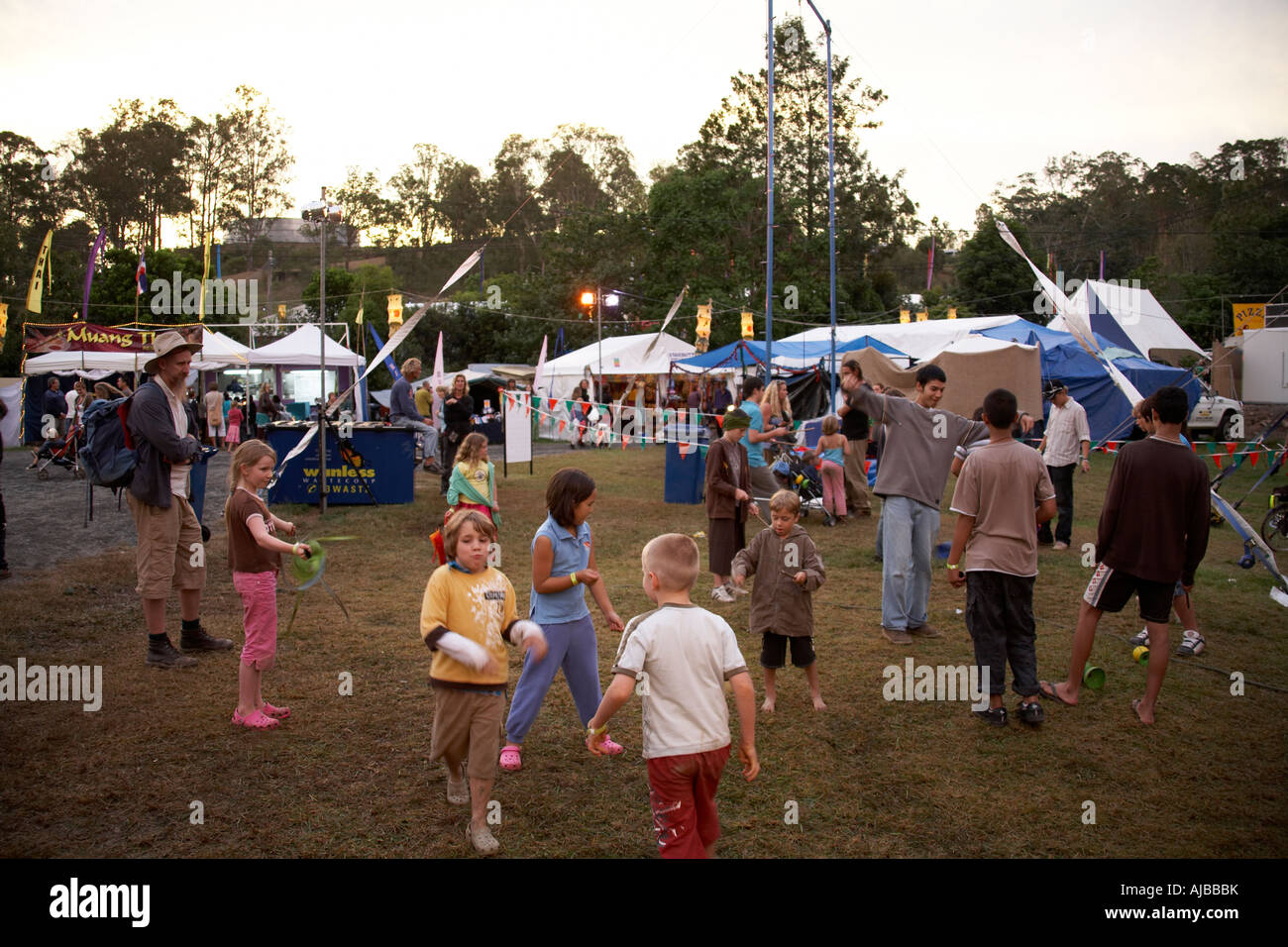 Children playing woodford folk festival hi-res stock photography and ...